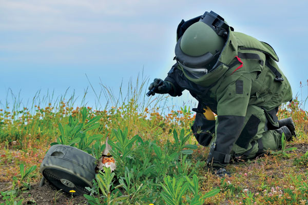 Military Practice bomb disruption in exercise Ardent Defender