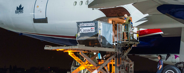 Traffic Techs Load cargo onto Airbus A-310 on route to Poland : Pacific ...