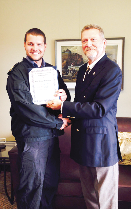 Naval reservist honoured for rescue role